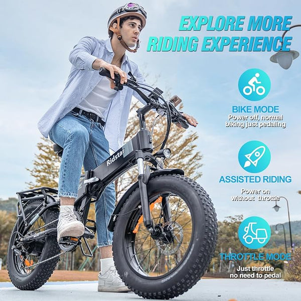 Ridstar H20Pro Lightweight Folding Electric Bike for Adults