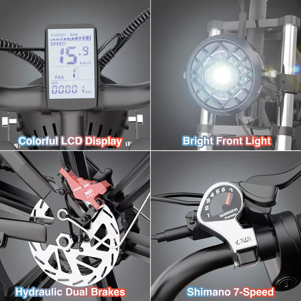 Ridstar Q20 1500W Fat Tire Electric Bike for Adults