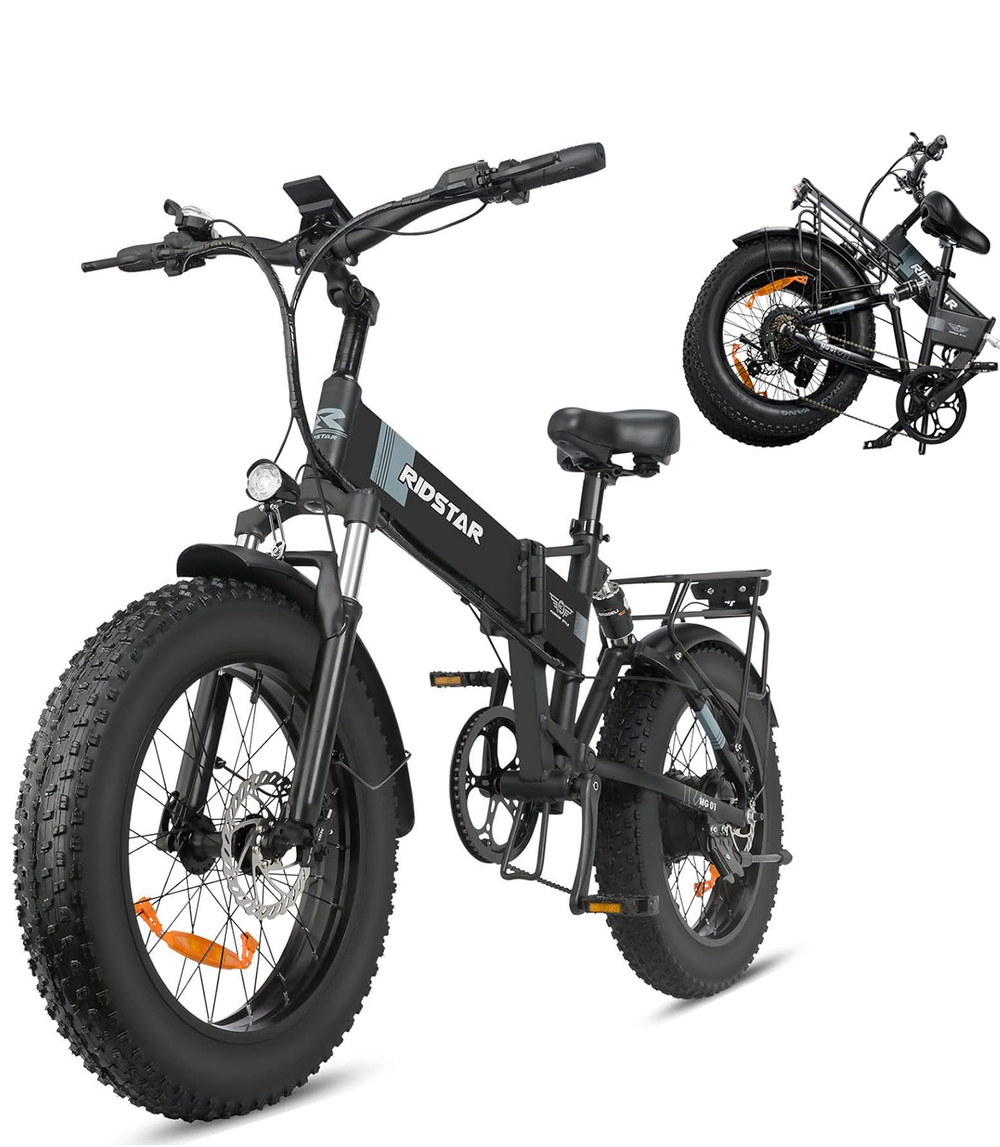 Ridstar H20 1000W Full Suspension Electric Mountain Bike